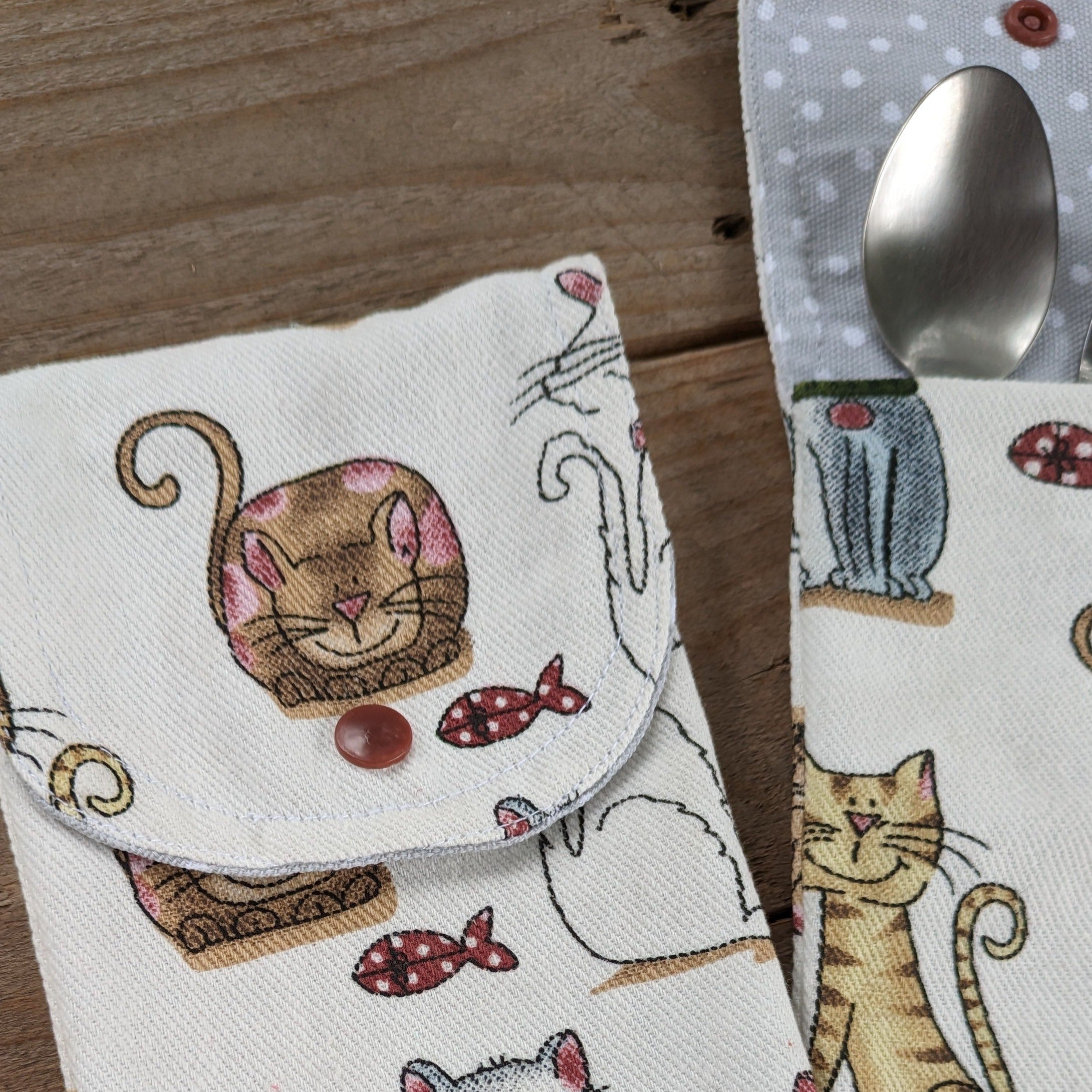 Cutlery Pouch - Cats – A Bee In the Garden